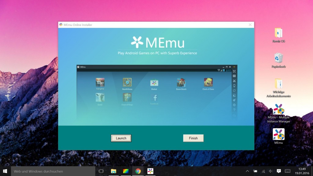 MEmu, emulador Android 5.1.1 Beta.