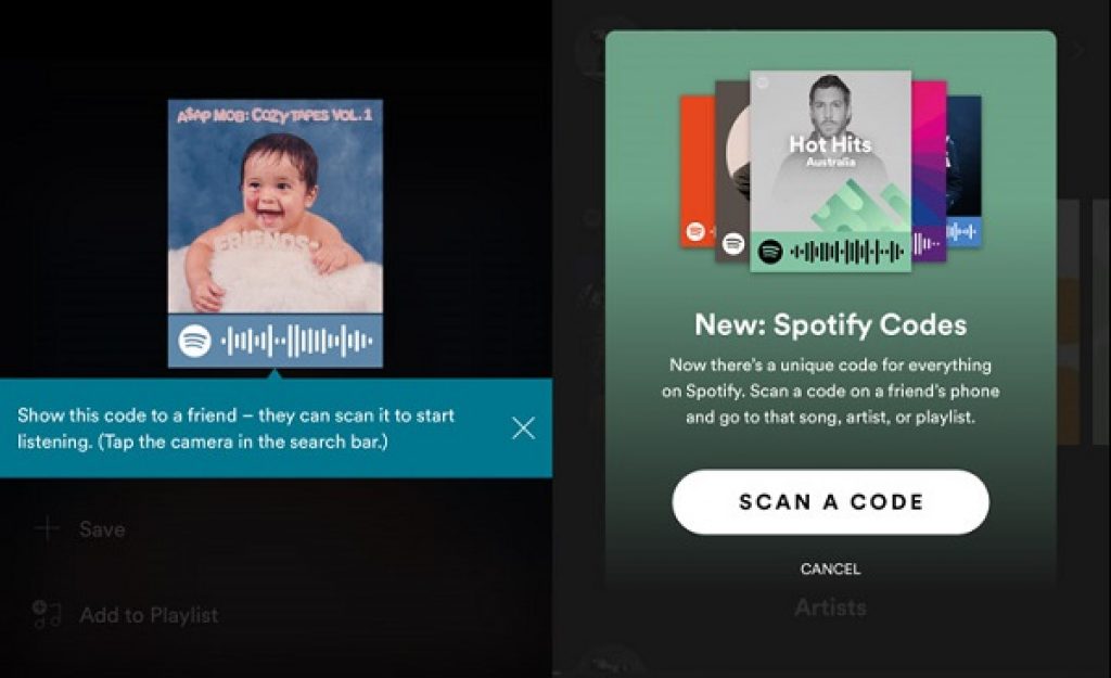 Spotify Codes: comparte música vía códigos QR