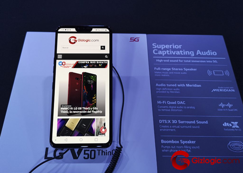 #MWC19: LG V50 ThinQ 5G, smartphone con pantalla dual y conexión 5G