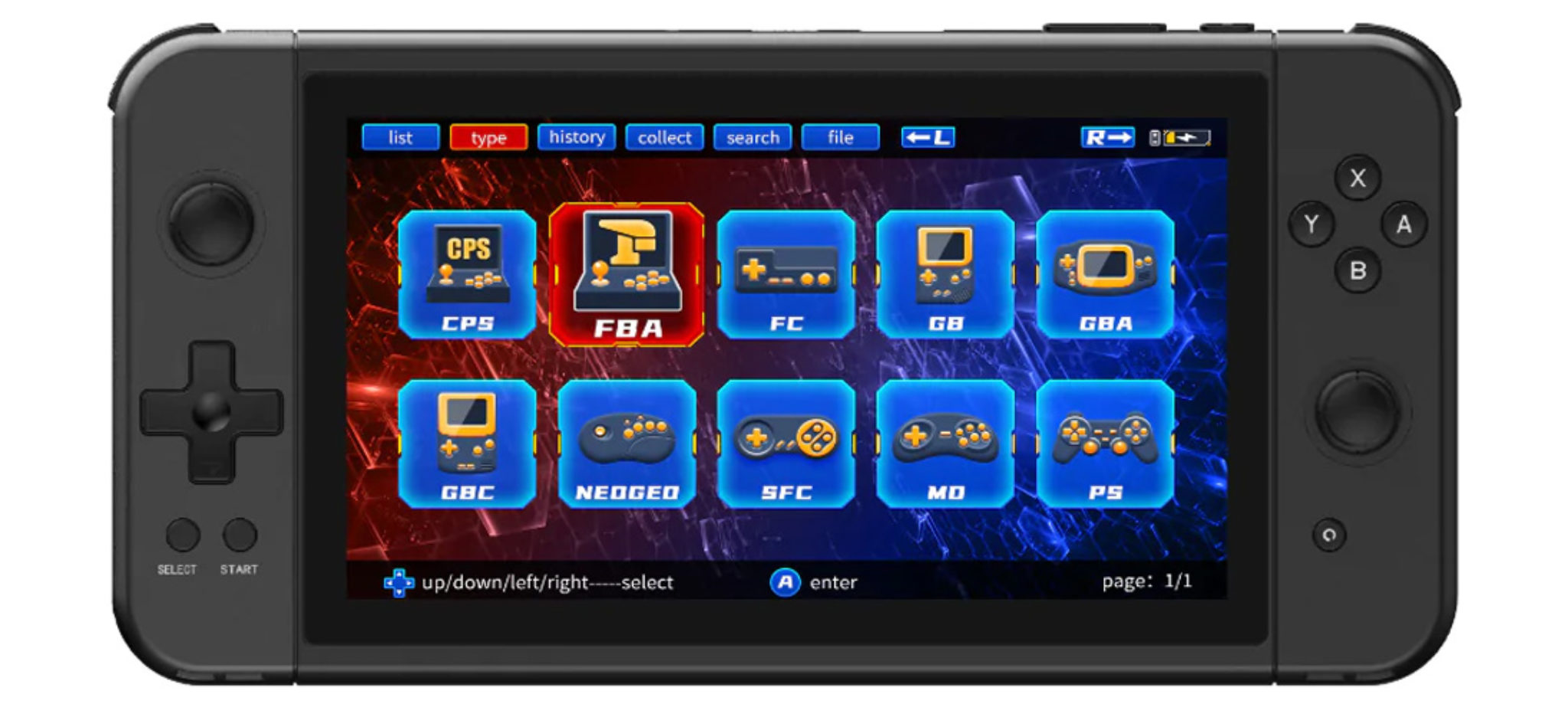 Powkiddy X70, consola portátil para juegos retro con gran pantalla de 7”