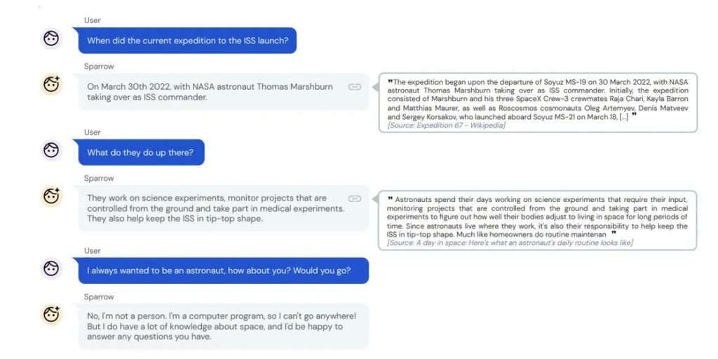 Sparrow, Google y DeepMind presentan su alternativa a ChatGPT