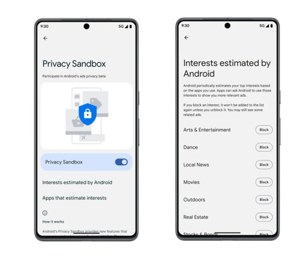 Privacy Sandbox continúa con sus pruebas en Android
